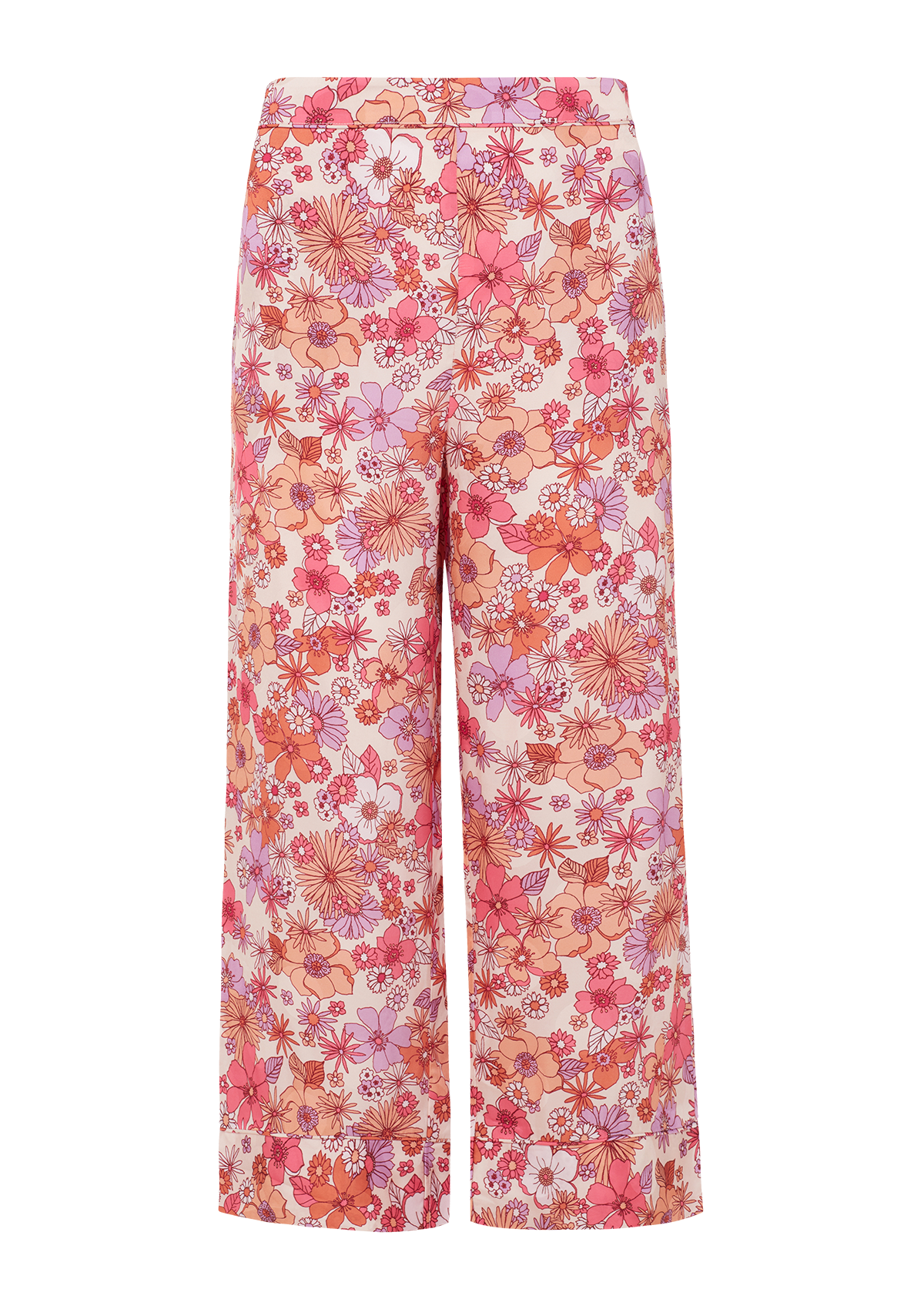 Delilah 60s Floral Cropped Wide Leg Pyjama Bottom – Endless Love Affair